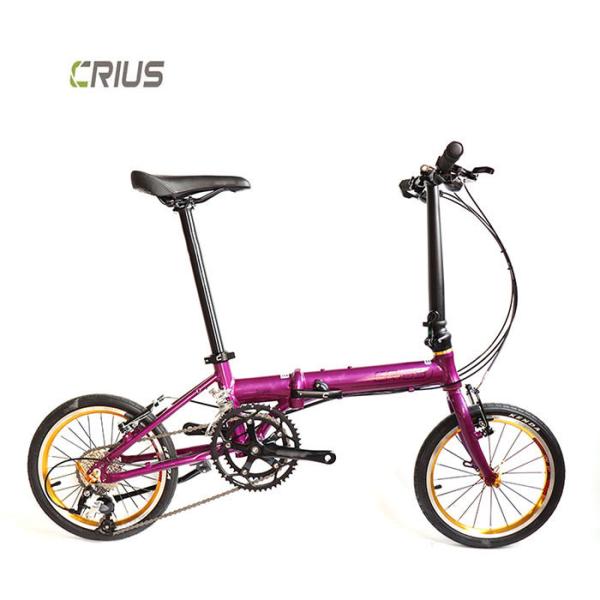 Quality 16 Inch Folding Bike With Microshift R9 Rear Derailleur And Xunjie 9s 11-28T for sale