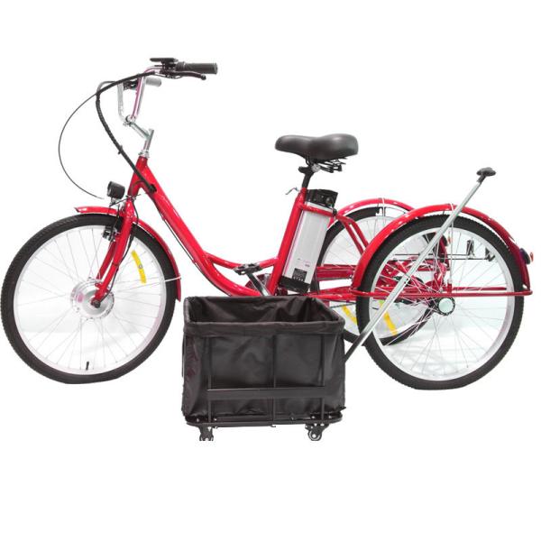 Quality 24 Inches Pink Multifunctional Adult Tricycle With Passenger Seat Removable for sale