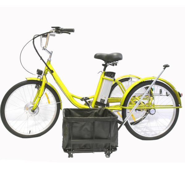 Quality 24 Inches Pink Multifunctional Adult Tricycle With Passenger Seat Removable for sale