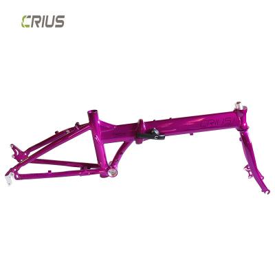 China Supply Mini Light Weight Fold Up 14 Inch Folding Bike with Gloss Finish Alloy Frame for sale