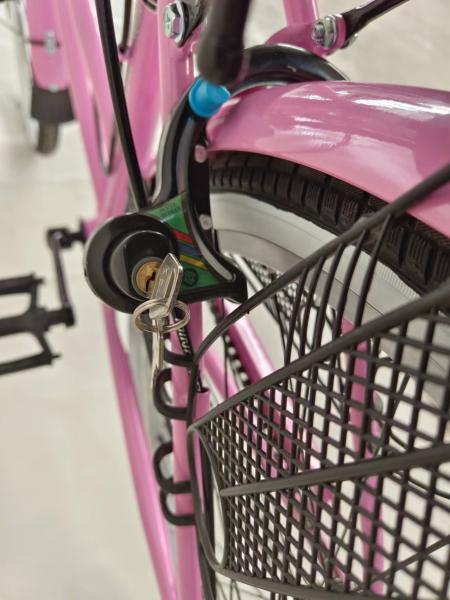 Quality 24 inches City bicycle single speed city bike Disc brake with dynamo light for sale