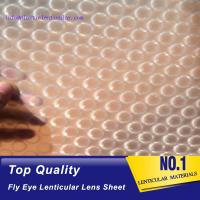 China PLASTIC LENTICULAR 3d fly-eye plastic sheet material Spherical lenticular grating for sale