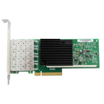 China HZ10X710F4 10 Gigabit Four-Port PCIe Network Card with Intel XL710 Chip and SFP+ Connectors for sale