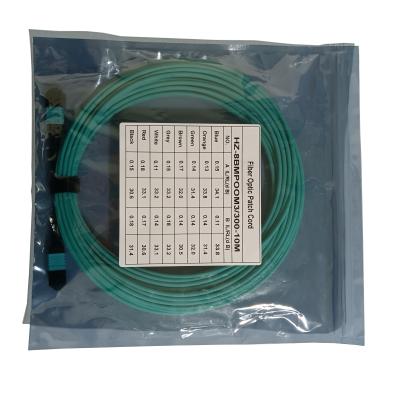 중국 3mm MPO 패치 코드, 8 코어 OM3 멀티모드 파이버, 0.25dB 삽입 손실, 고밀도 데이터 센터용 판매용