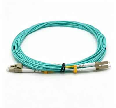 China High-Performance 5M LC/UPC-LC/UPC OM4 Duplex Fiber Optic Patch Cord With 0.3dB Max Insertion Loss for sale