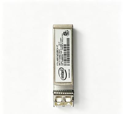 China Low Insertion Loss Intel Original Enterprise SFP+ Fiber Transceiver With 850nm Wavelength & Metal EMI Shield Housing for sale