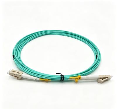 China Datacenter Flame Retardant Duplex Optical Patch Cable With LC-UPC To LC-UPC Interface , OM4 Multimode , 2.0mm OD, LSZH Jacket , 3 Meter for sale