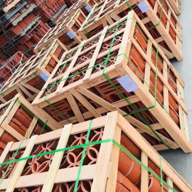Hollow Decorative Terracotta Bricks 20x20mm Clay Terracotta Coloured Wall Tiles 6