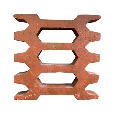 China Terracotta Decoration Wall Tile Unglazed Red Breeze Wall Blocks for sale