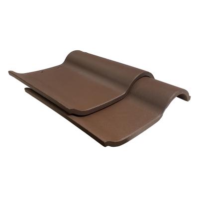 Cina Chocolate Color Spanish Ceramic Villa Hotel Roof Clay Tiles Size 220*220mm in vendita