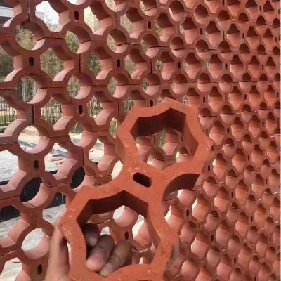 China Decoração de parede de tijolos de terracota com resistência ao gelo Tijolo oco decorativo clássico chinês for sale