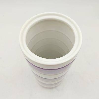 China Minimalist Modern Decorative Vases Custom Size For Large Luxury Room White Ceramic Flower Vase Designed For Living Room for sale