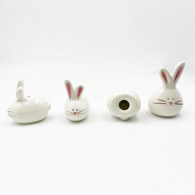 Cina Conigli di porcellana eleganti Conigli di ceramica Figurine di coniglio Decorazione pasquale Regalo per vari scopi in vendita