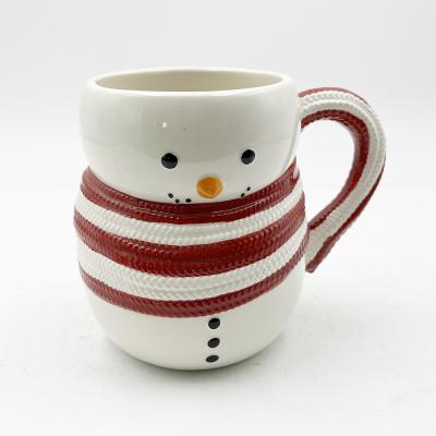 Cina Serie di Natale Caffè Acqua Latte Coppa da pupazzo di neve Bella tazza di Natale Tazza di ceramica per regali Decorazione domestica in vendita