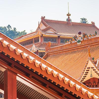 Chine Décoration de toits en céramique chinoise Carreaux vitrés Pour la porte de l'arche du restaurant chinois à vendre