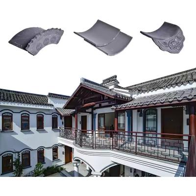 China Restaurante de estilo chinês Interior Pavilhão ao ar livre Design de telhado azulejos de telhado de argila tradicionais cinza à venda