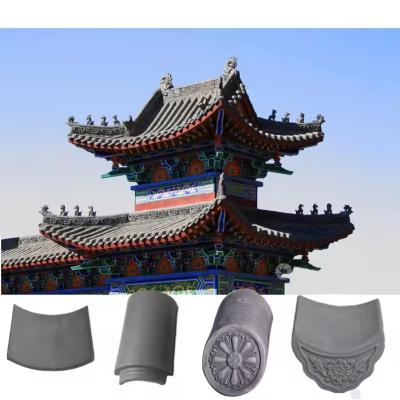 China Autêntico telhado de azulejos tradicionais do templo chinês Premium cinza argila Apelo atemporal perfeito para restauração do telhado for sale
