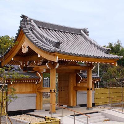 China Telhado de azulejo cerâmico de estilo japonês Sangawara Telhado tradicional de casa de chá à venda