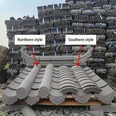 Chine Matériaux de toiture de carreaux pour les temples chinois en argile grise de qualité supérieure pour une protection durable à vendre