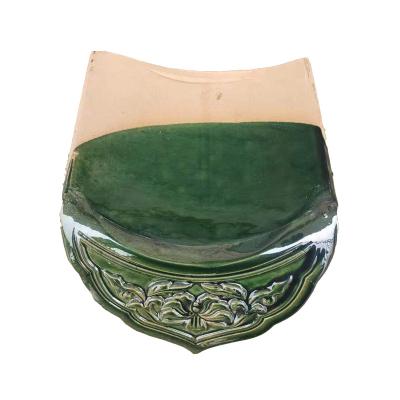 China Ancient Chinese Roof Tile Drip Tile For Roof Eaves With Flower And Dragon Pattern Design for sale
