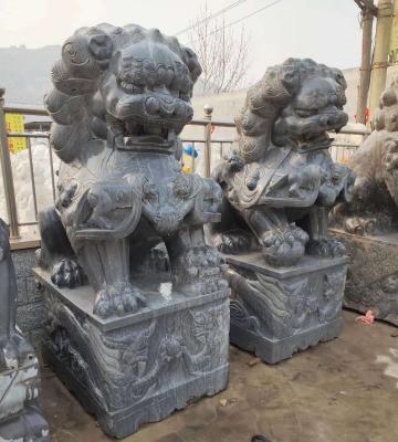 China Outdoor Decorative Sitting Granite Marble Lion Sculpture Customized for sale