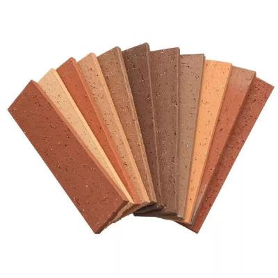 China House Exterior Antique Red Brick Veneer Tile Face Clay Split Brick Cladding Tiles for Wall for sale