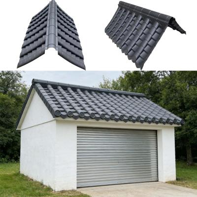 China Chinese Roof Overhang Gate Wall Waterproof Material Artificial Decorative Plastic Roof Tile for sale