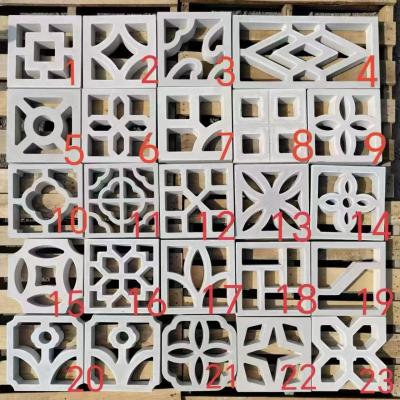 China Modern White Cement Breeze Blocks Decorative Wall Partition Concrete Block with Wide Range of Patterns for sale