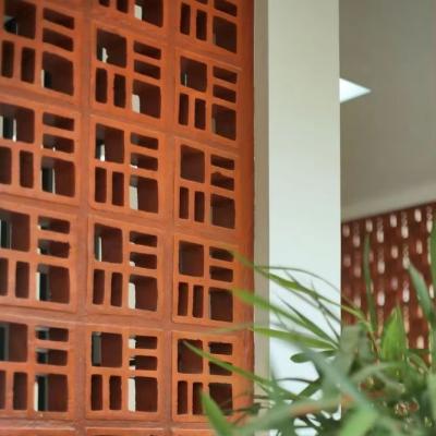 China Terracotta Breeze Block Panels Architectural Wall Design Decorative Perforated Bricks for sale