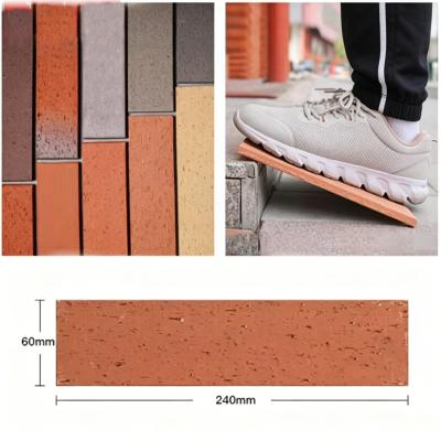 China Brick Clay Building Brick Wall Face Thin Brick Kiln Fired Split Face Brick for Exterior Wall Villas Apartments for sale