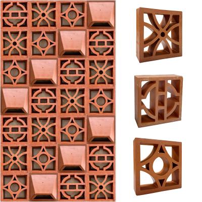 China 3D Art Terracotta Firebricks Ventilation Wall Breeze Blocks for Fence Screen Wall and Ceiling Customizable for sale