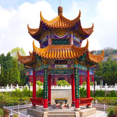 Belvédère en bois 2,5 M extérieur Chinese Pavilion de jardin d'hexagone antique