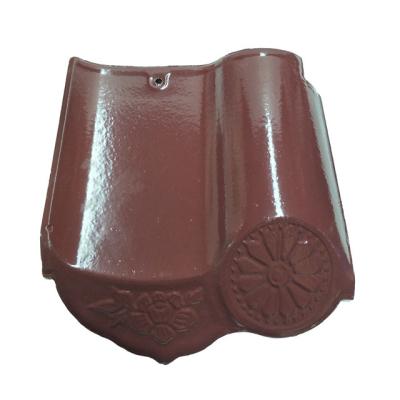 China Modern 220mm Ceramic Roof Tiles House Spanish Handmade Red Clay Roof Tiles for sale
