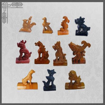 Cina Clay Ridge Tiles Phoenix Roof Figures ornamentale architettonico lustrato in vendita