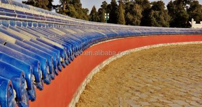 Cina Caolino blu lustrato cinese Clay Villa delle mattonelle di tetto di materiale da costruzione in vendita