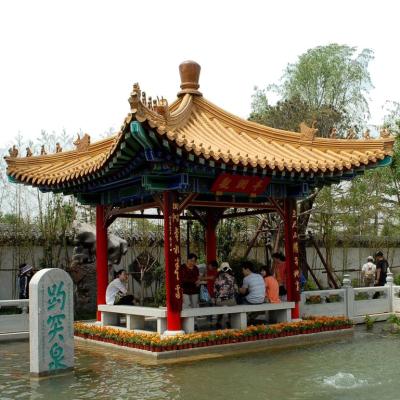 China Colored Ceramic Chinese Glazed Roof Tiles Decoration Asian Wooden Gazebo Roof Tiles for sale