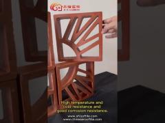 A parede decorativa vermelha chinesa da terracota telha artístico feito a mão do tijolo 100mm