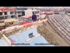 De pagode tuiniert het Chinese Clay Roof Tiles Matt Bent-Zwarte Grijs van het Theehuis