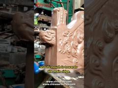 Legendário tradicional do ornamento feito a mão de Dragon Roof Ridge Tile Finial