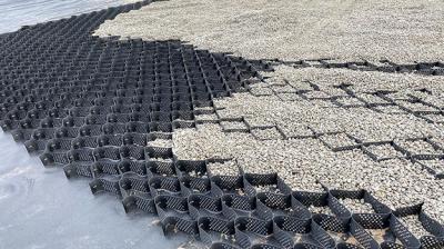 중국 꿀집 HDPE 지오셀 플라스틱 비석 격자 도로 토양 안정화용 포장 안정기 판매용