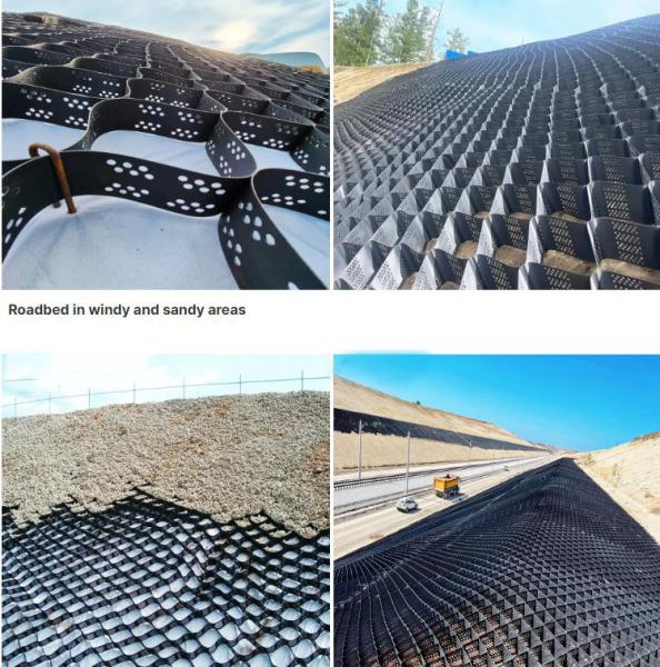 HDPE Geocell Cellular Confinement System Geocell For Erosion Control And Road Construction
