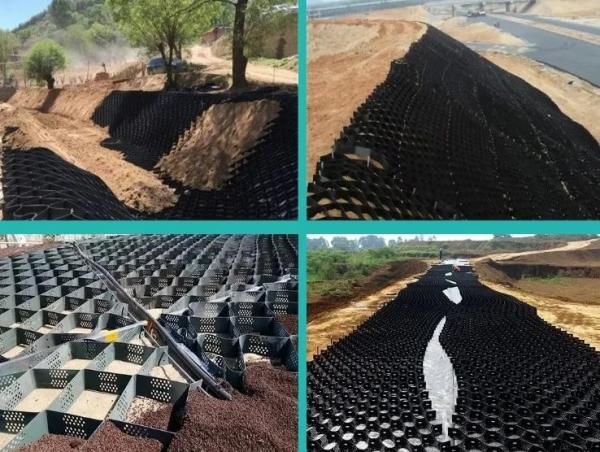Plastic Mesh Gravel Ground Grid Geocell For Erosion Control/Road Mat For Gravel