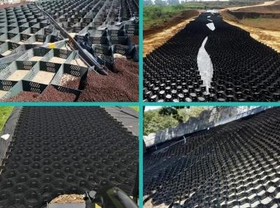 China Cellular Confinement System Smooth And Textured Plastic HDPE Geocells For Road Construction for sale