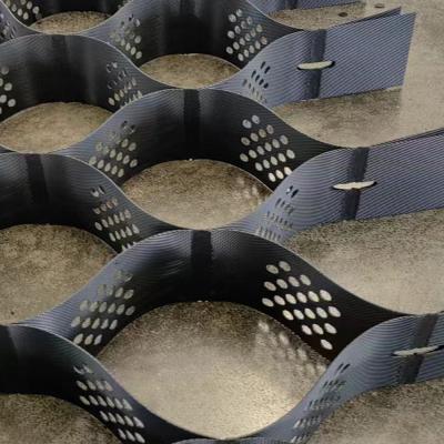 China Factory Smooth Textured Perforated Plastic HDPE Geocell  For Soil Reinforcement 100-445 for sale