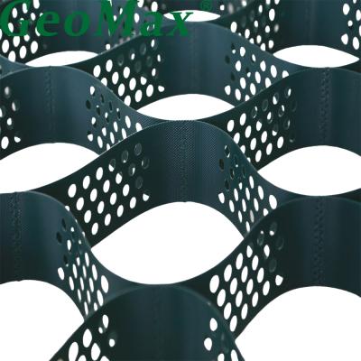 China High Strength Earth Reinforcement Welded Geocell 200mm Height HDPE ESCR OIT Green for sale