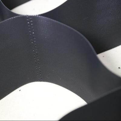 Cina 150 mm di altezza Geocell in HDPE nero per il controllo dell'erosione delle fuoriuscite di fuoriuscite 25kN Resistenza alla trazione Costruzione di via d'ingresso in vendita