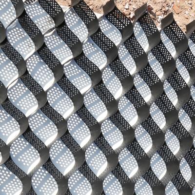 China 200mmHeight 660 Welded Space Black HDPE Geocell for Road Base Stabilization & Soil Reinforcement In Thailand for sale