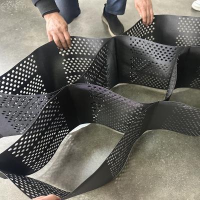 China GM150-330 Textured HDPE Geocell System for Slope Stability Root Anchorage and Long-Term Ground Support for sale