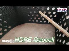 Sistema de confinamento celular texturizado perfurado HDPE Geocell Estabilização do solo 150-445mm