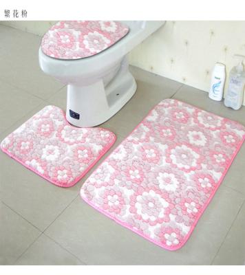 Cina La coperta impermeabile del bagno del poliestere 3pc ha messo le coperture del coperchio della toilette in vendita